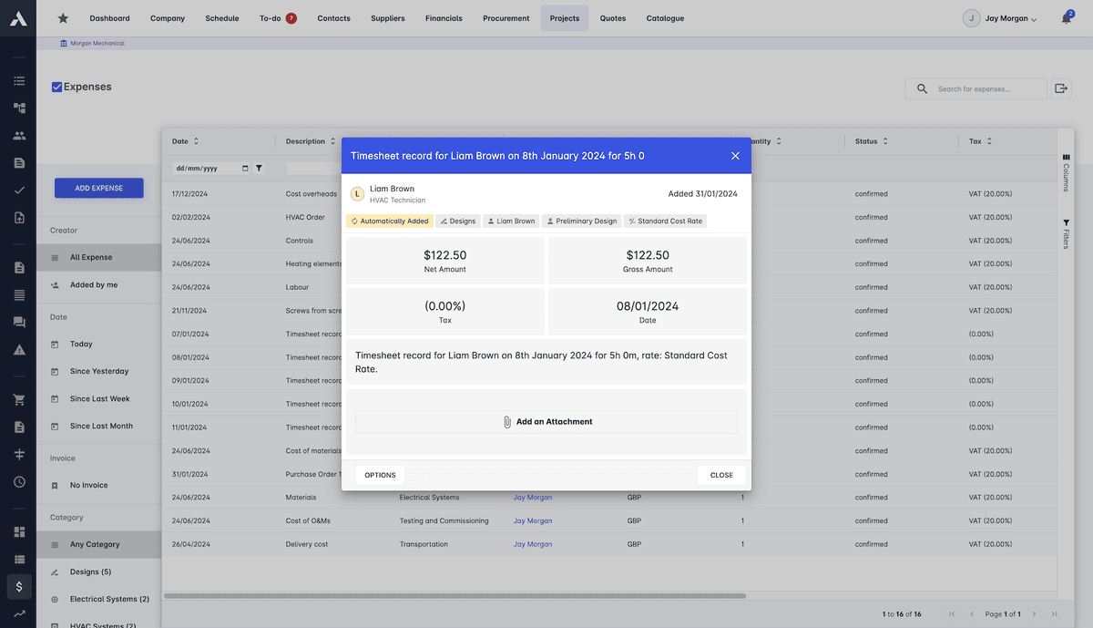 Construction Timesheet Software | Archdesk