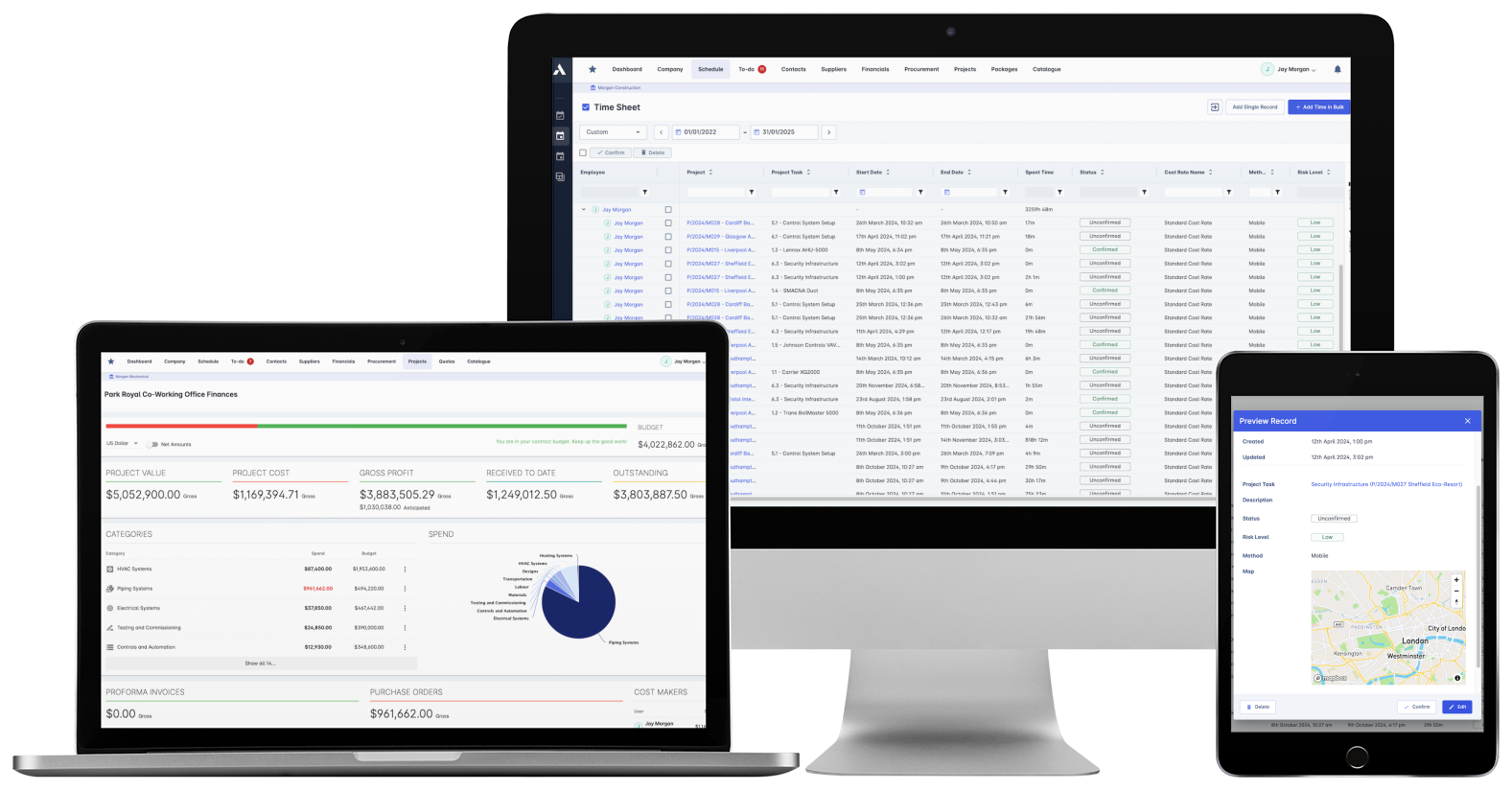 Construction Timesheet Software | Archdesk